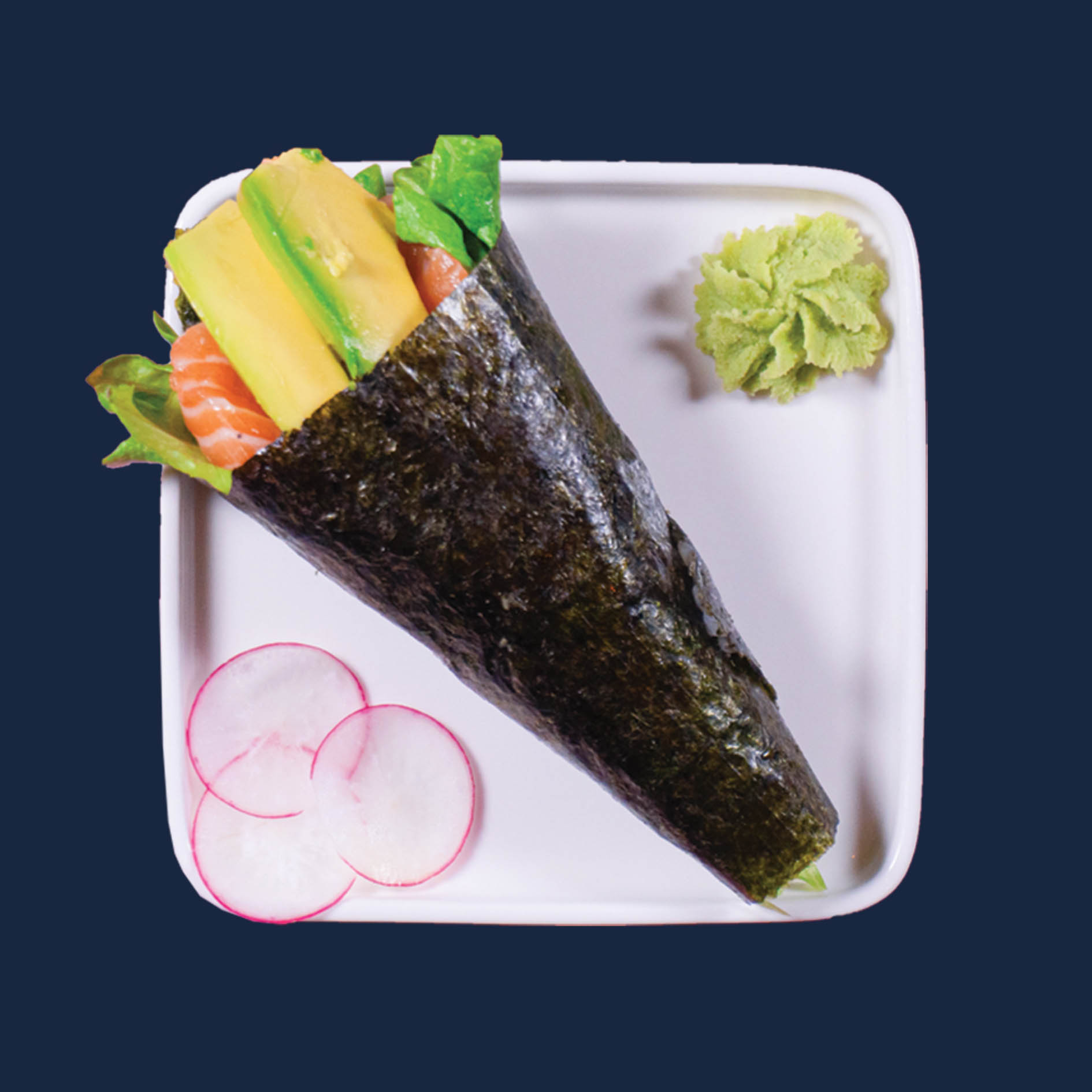 Salmon Avocado Temaki - BAMBU SUSHI